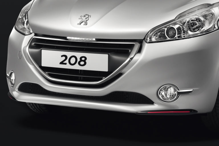 Genuine Peugeot 208 Front Bumper Spoiler With Red And Black Stripe ...